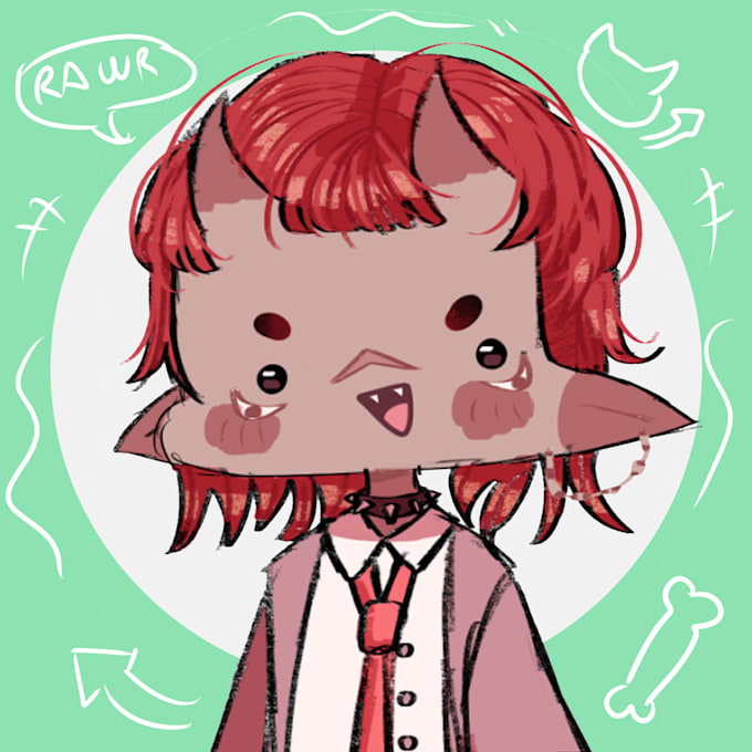 Draw an chibi anime icon for your profile photo by Gh0zt13_b00 | Fiverr
