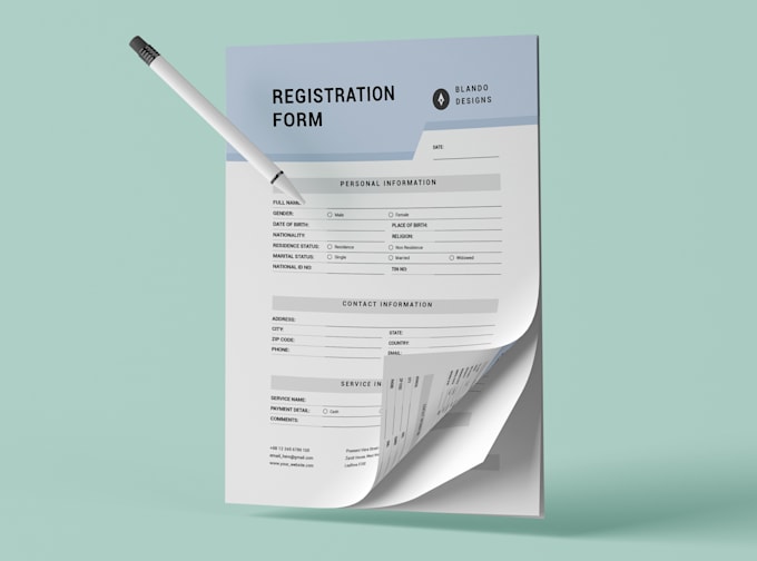 Design fillable pdf form or create fillable pdf form by Ashishsinha255 ...
