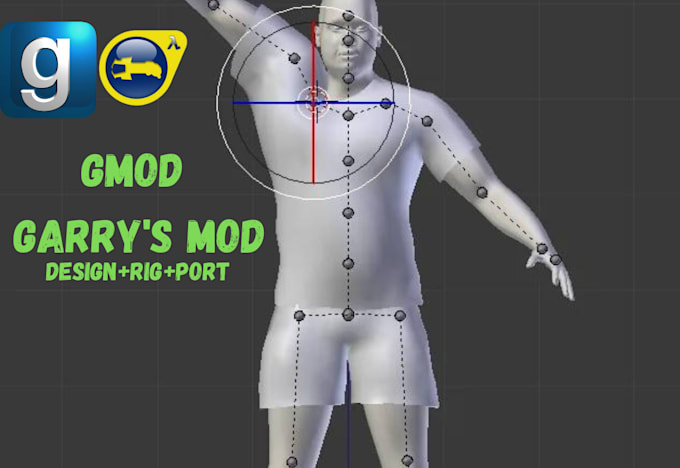 Rig 3d character, realistic 3d character, gmod model in blender and fix your sfm by Jendor ...