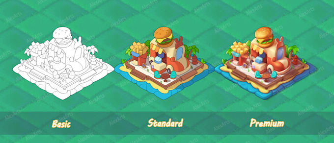 Design you a cartoon style isometric illustration by Alex_toons | Fiverr