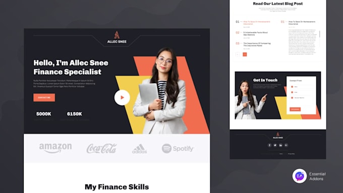 Create personal portfolio website, resume, and service website by ...