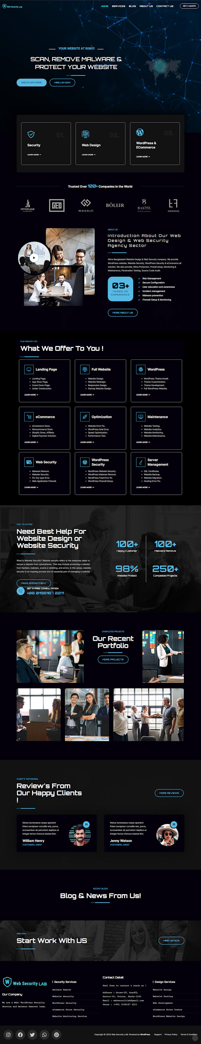 Create wordpress landing page design, one page website in 24h by Cybercoderbd_ | Fiverr