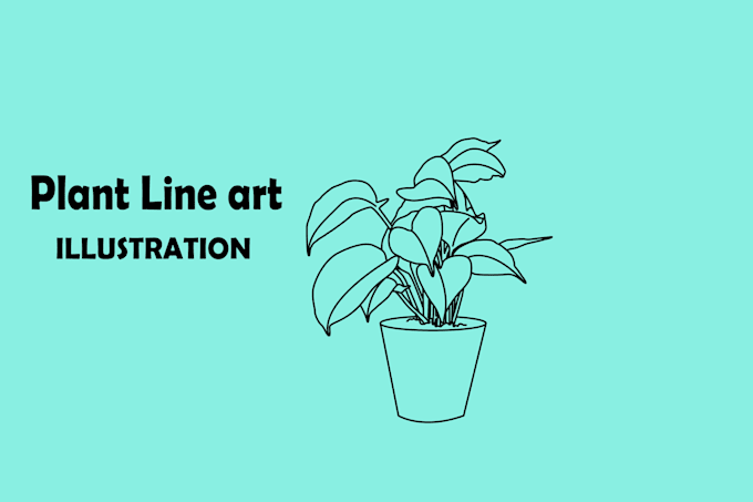 Draw line art vector illustration of plants and flowers by Arafat_nibir | Fiverr