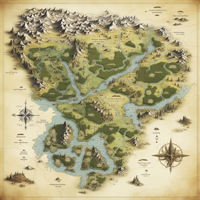 Create a custom fantasy map for you by Droorsupine | Fiverr