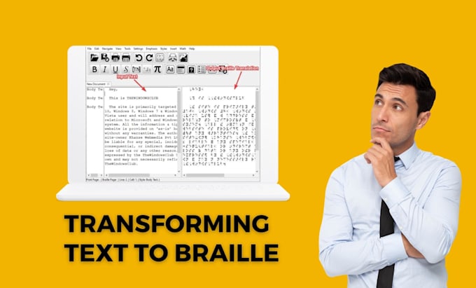 Professional braille conversion service transforming text to braille by Anastayyeb | Fiverr