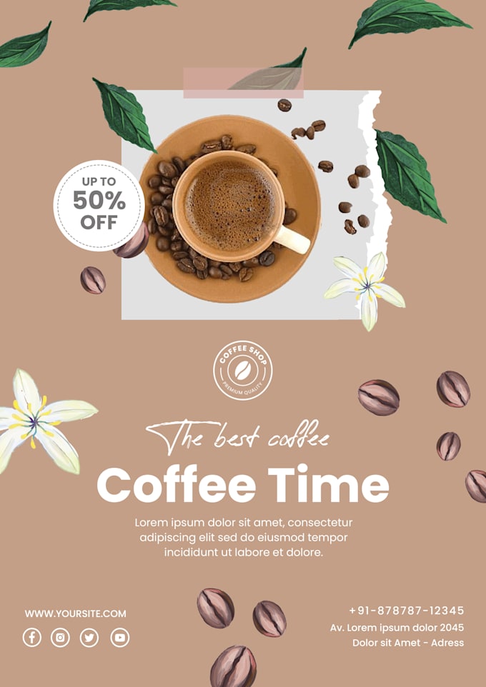 Create perfect poster for cafe and restaurant by Barkmino | Fiverr