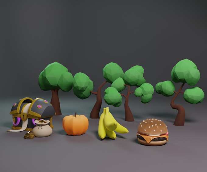 Create simple stylized and low poly asset packs by Animati0n_d | Fiverr