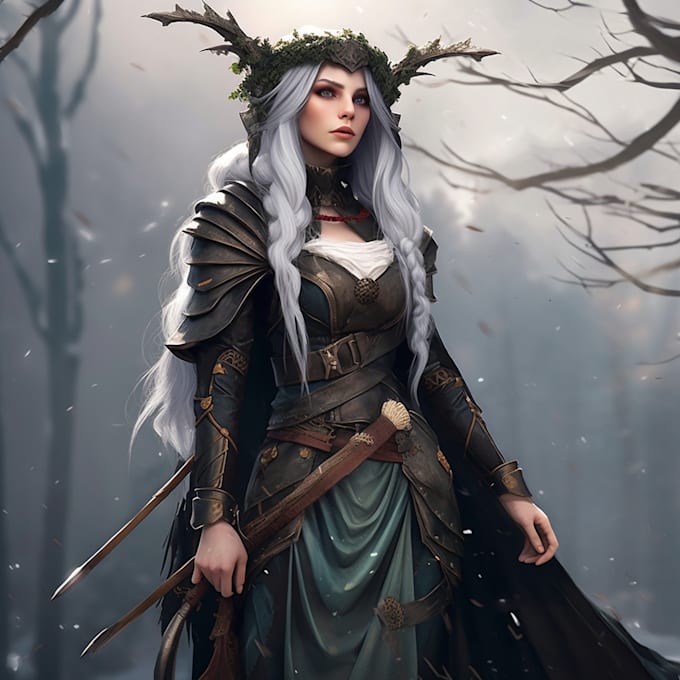 Draw fantasy character concept art and any illustration by Gizelajonker8 | Fiverr