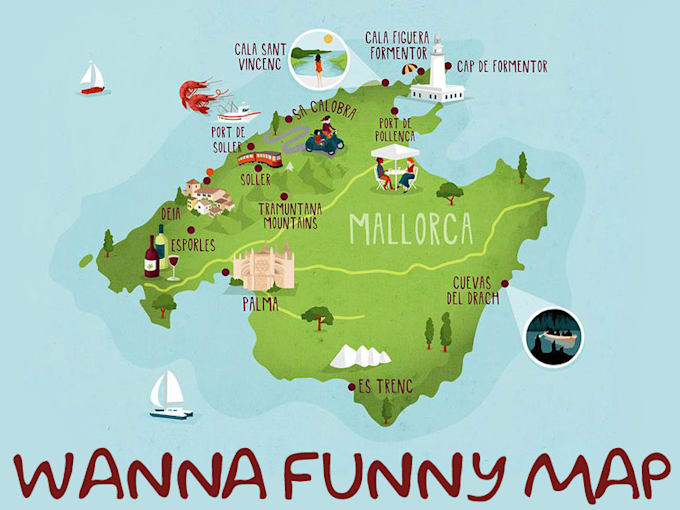 Awesome cartoonic funny map by Arstudioz | Fiverr