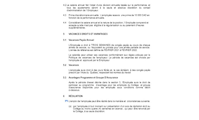 Do a french letter of intent for your canadian immigration process by ...