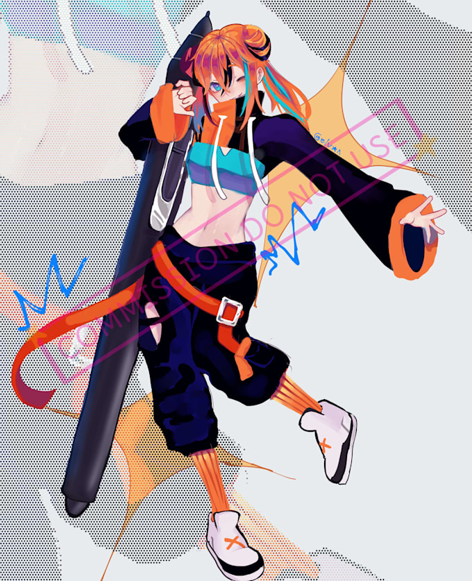 Draw your character in a eye catching style by Elvensarts | Fiverr