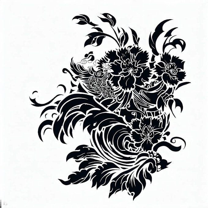 Create a custom japanese style vector tattoo design by Kalumtum4 | Fiverr