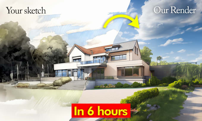 Quickly ai 3d architecture rendering from your idea or sketch by Codingirl | Fiverr