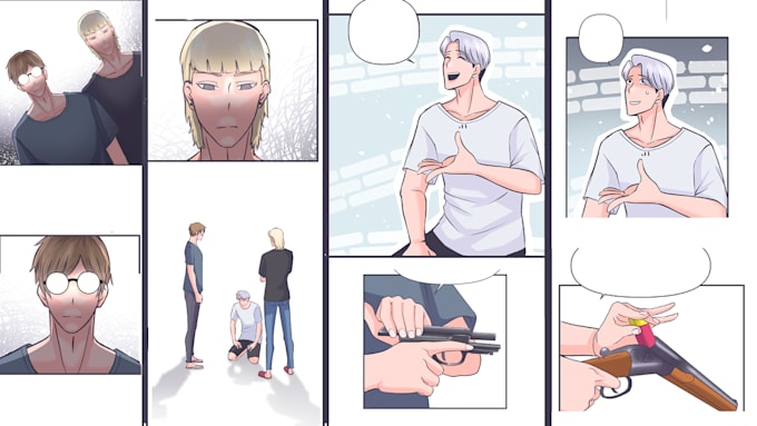 Draw your comic with webtoon format by Posensei | Fiverr
