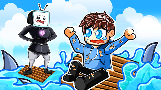 Make the best designed roblox thumbnail by Jakedesignerr | Fiverr