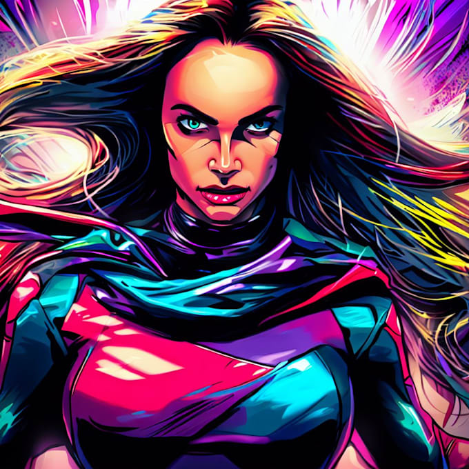 Draw a your a custom superhero character by Wolibia | Fiverr