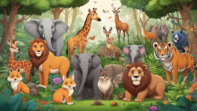 Drawing animals or anything cartoon illustration by Barreeflou | Fiverr