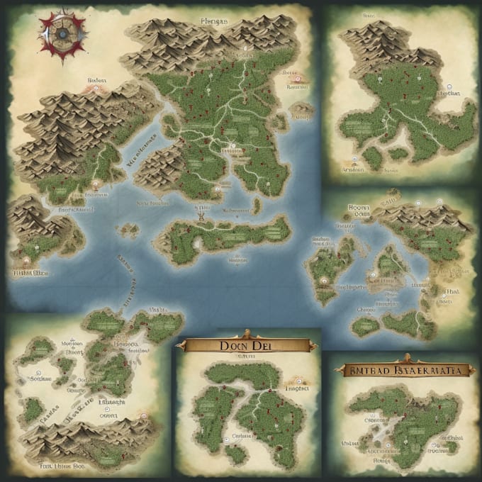Design custom fantasy world map by Saroudaapeo | Fiverr