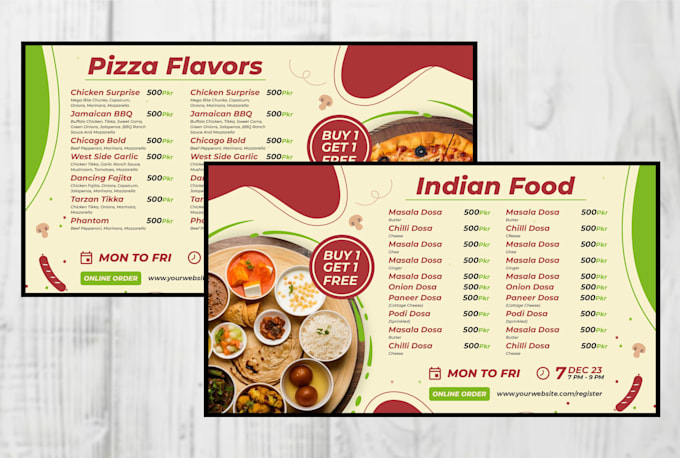 Do restaurant men, tv menu, digital menu flyer, brochure by Nb ...