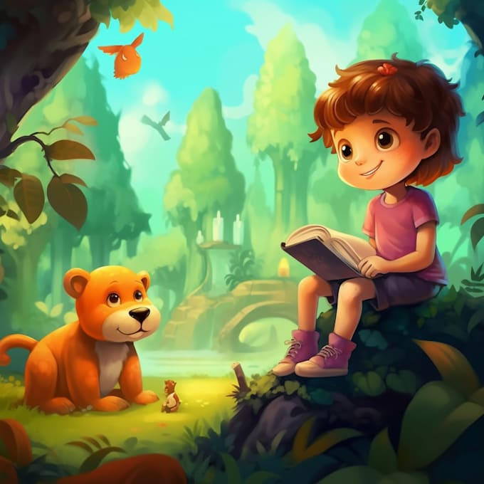 Make beautiful children book illustrations and children book by ...
