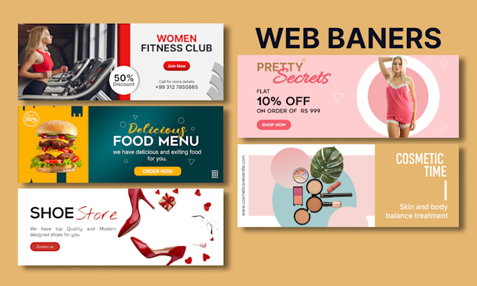 Design ad campaign banners social media banners website images and etsy ...