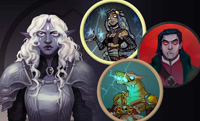 Draw your dnd character token art by Logazon | Fiverr