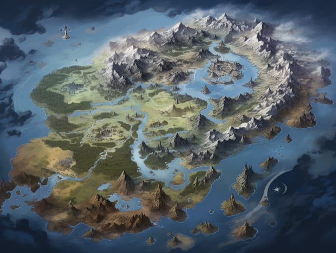 Erstellen sie ihre fantasy-karte, weltkarte, battlemap für dnd usw