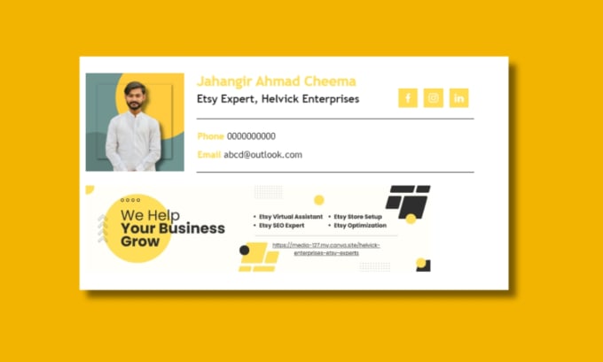 Design attractive email signature, html clickable email signature by ...