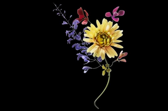 Realistic 3d flower model, 3d flower render with cgi animation by ...