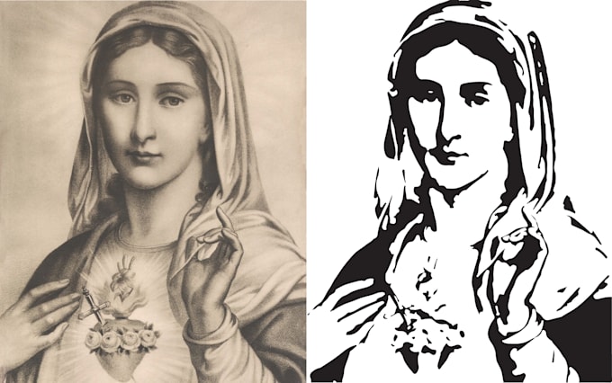 Create a vector file from black and white raster by Maryoatlas | Fiverr