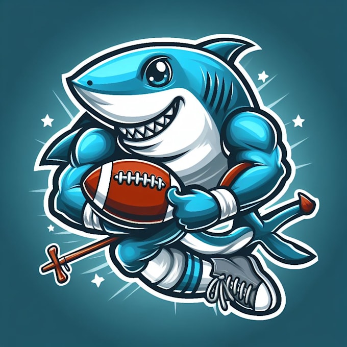Design shark football sport mascot logo by Quyer_lak | Fiverr
