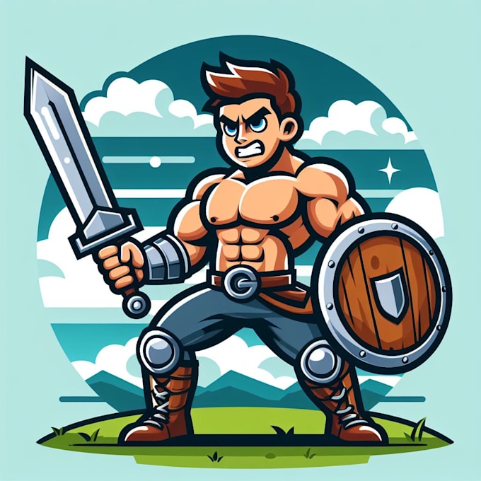 Create fighter sword mascot logo design by Tanye_jak | Fiverr