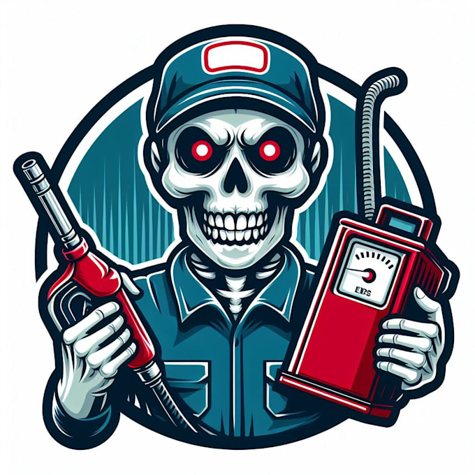 Design unique skull gas mascot logo by Ropey_hane | Fiverr