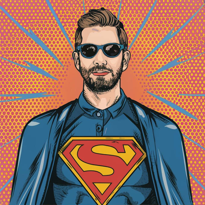 Draw comic superhero pop art portrait for you by Erlobste | Fiverr