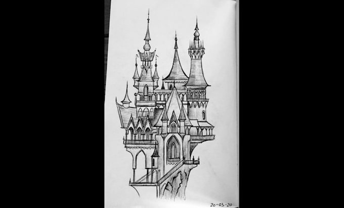 Draw black and white sketch illustration in pen ink style by Anexuc ...