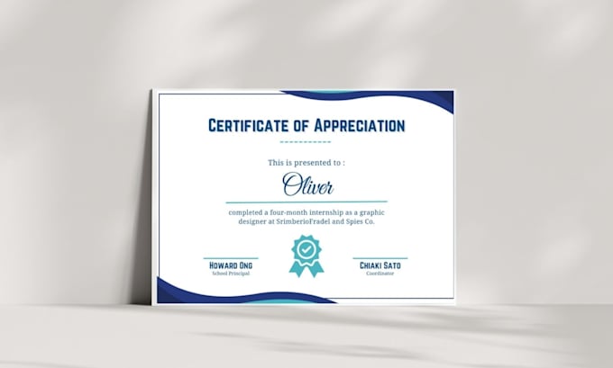 Design professional certificate or diploma by Iqrarhussain663 | Fiverr