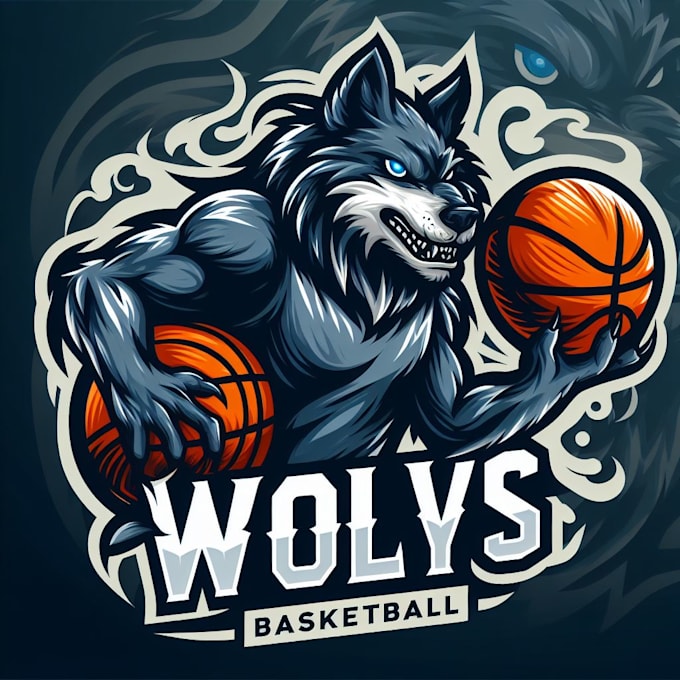 Make wolf playing basketball mascot logo design with new concepts by ...