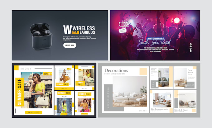 Design animated web banners for your website by Avishkajayas468 | Fiverr