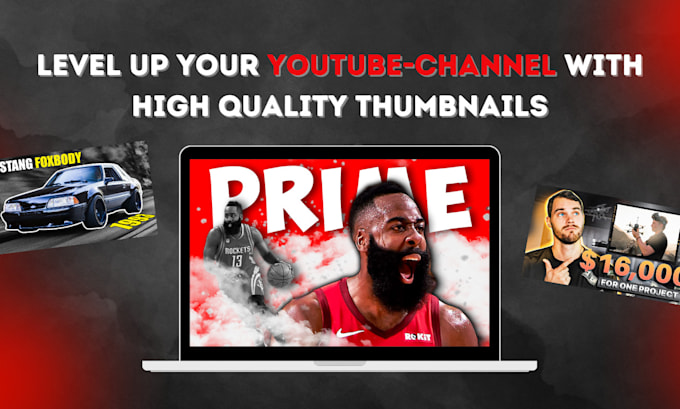 Design eye catching youtube thumbnails to boost your views by Louisdsshop | Fiverr