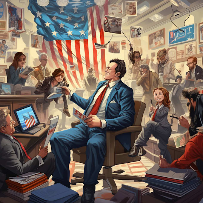 Draw political caricature and cartoon character by Abiramgr | Fiverr