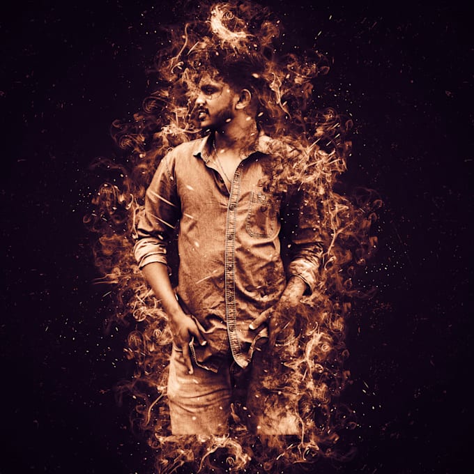 Edit fire flame effect to your image by Shashindujeenuk | Fiverr
