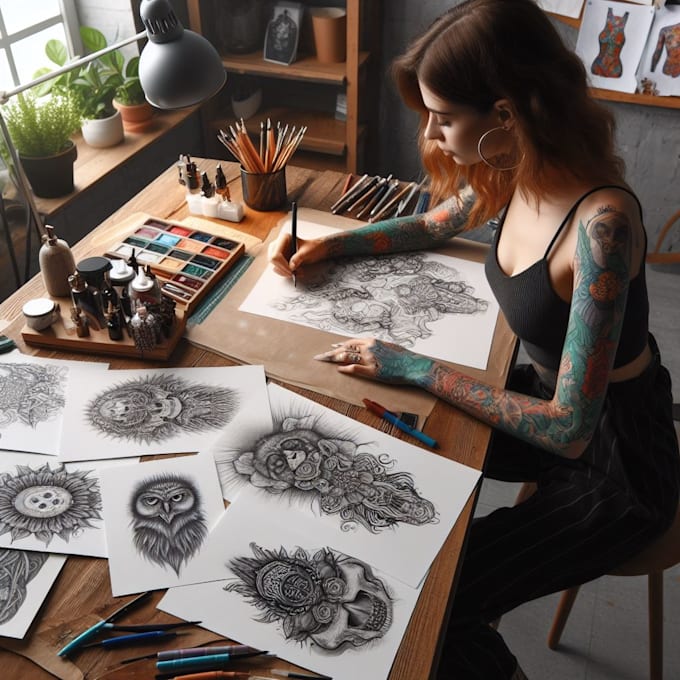 My experience to create custom tattoo designs by Vaapseron | Fiverr