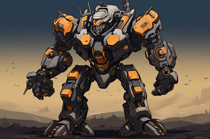 Create a creative mecha character design by Outrigge | Fiverr