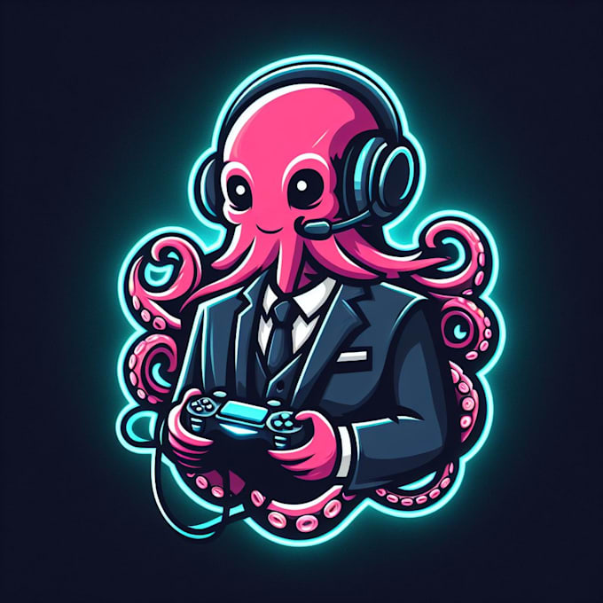 Make an amazing octopus gaming mascot logo in 24 hours by Ujrev_enoin ...