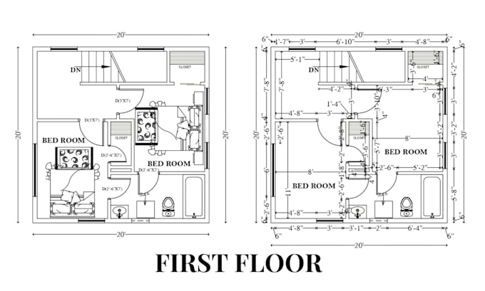 Draw architectural drawings mep floor plan hvac house plan autocad city permit by Samra_malik72 ...