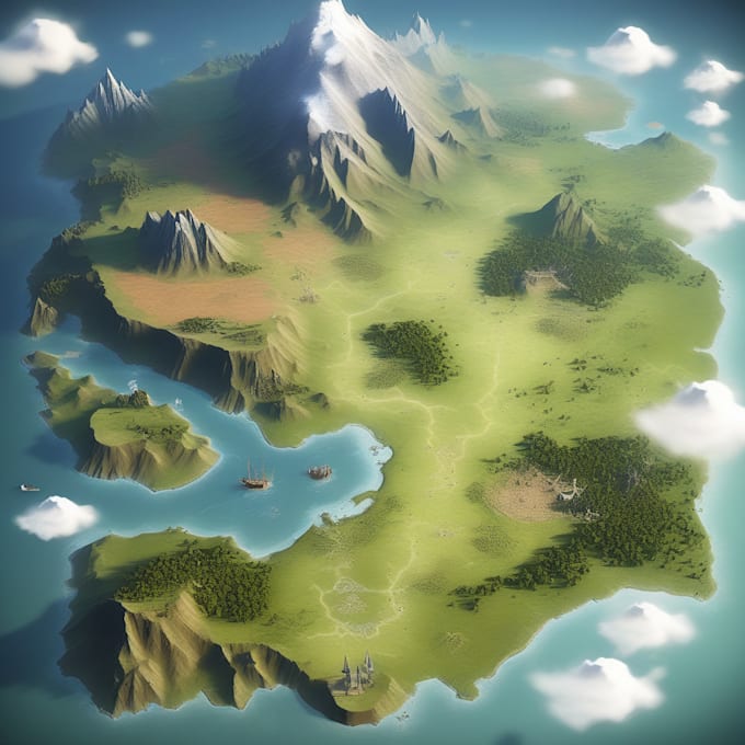 Create a high quality fantasy map by Paintant | Fiverr