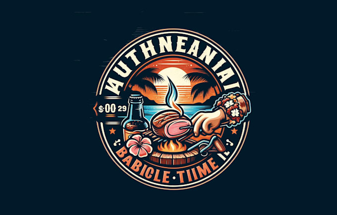Make authentic hawaiian barbeque tike logo for you with new concept by ...
