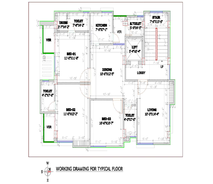 Redraw autocad floor plan by Ayesha_akter3 | Fiverr