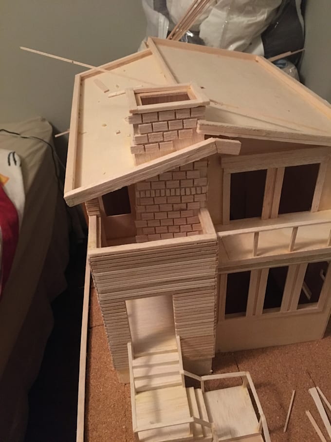Build a scale model of your building using wood or plastic by ...