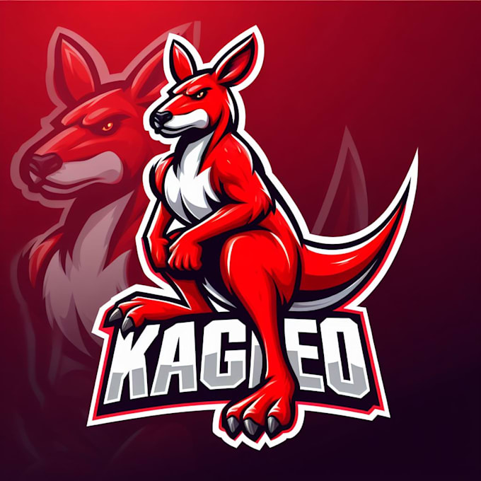 Design different kangaroo mascot log design for you with unlimited ...